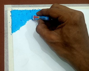 Tutorials - Oil Pastels portrait using the scraping technique