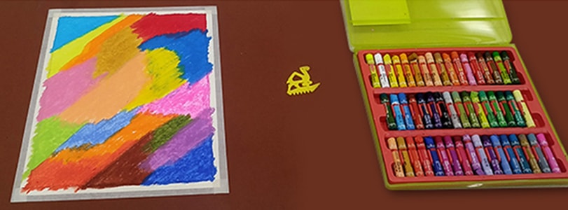 Tutorials - Oil Pastels portrait using the scraping technique