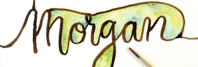 Tutorials - Melt lettering with water colours