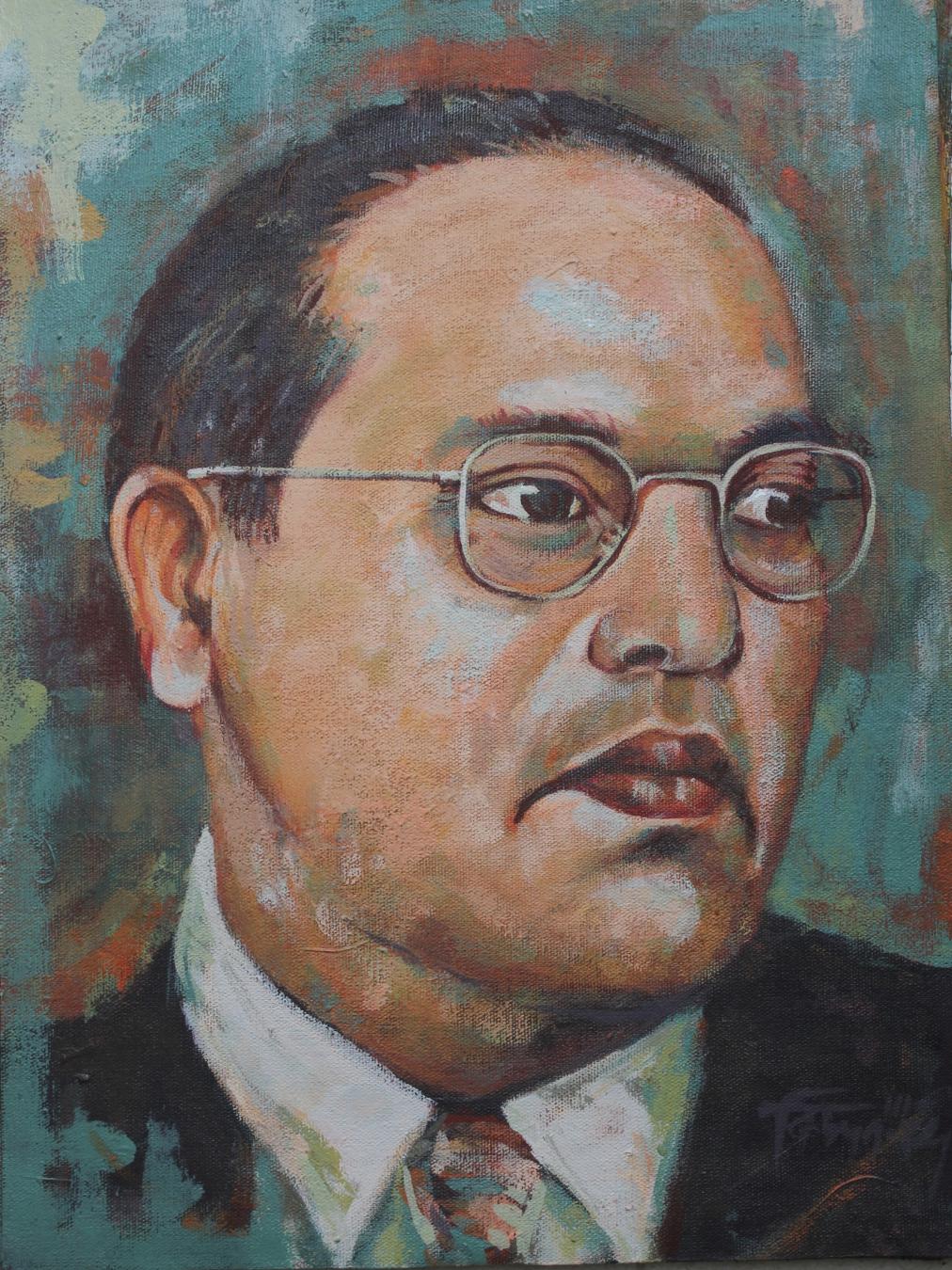 Dr. Ambedkar acrylic Potrait painting. //. Dr. Bhimrao Ramji Ambedkar ...