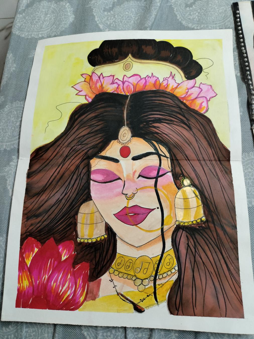 Symbol of Saraswati goddess created by Kimaya agaskar
