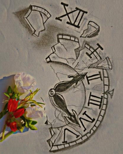 Broken clock created by Asmath Shifani
