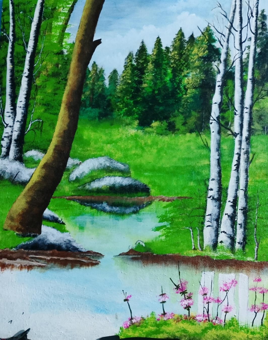 Bright. Greeny landscape. created by Sukant Dev