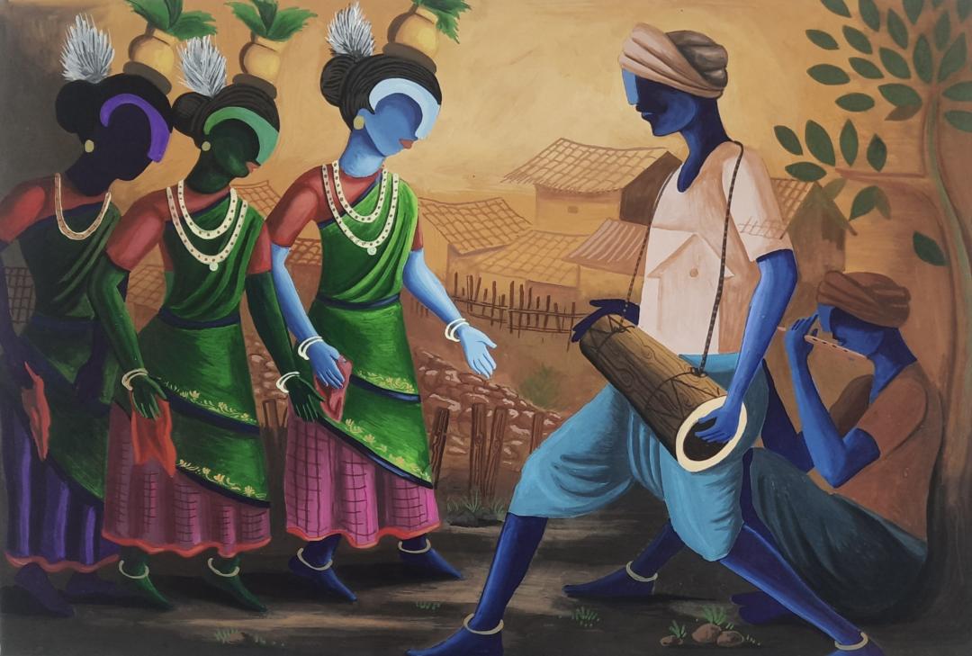 Tribal Community Pictorial Art created by Zainab Saifee