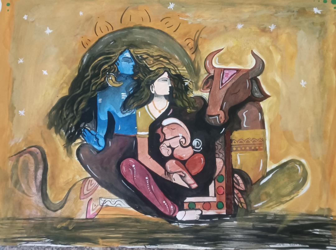 Water color painting created by Pavan ganesh