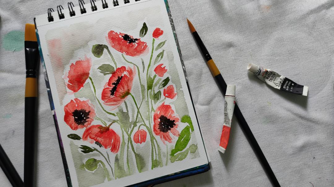 Poppies created by Sayema Shirin