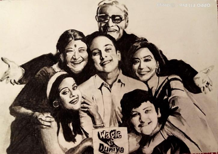 Wagle ki duniya sketch created by SHREYA