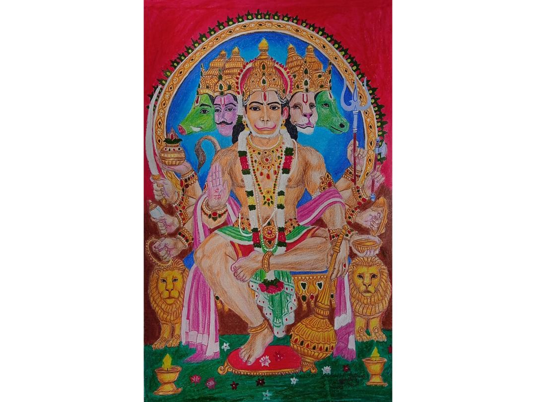 Colour pencil drawing created by vaishnavi kushwaha