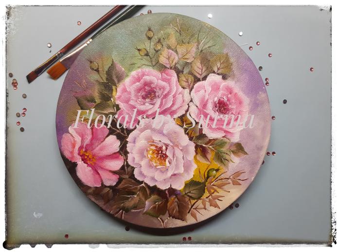 Pink roses created by Surma Chowdhury