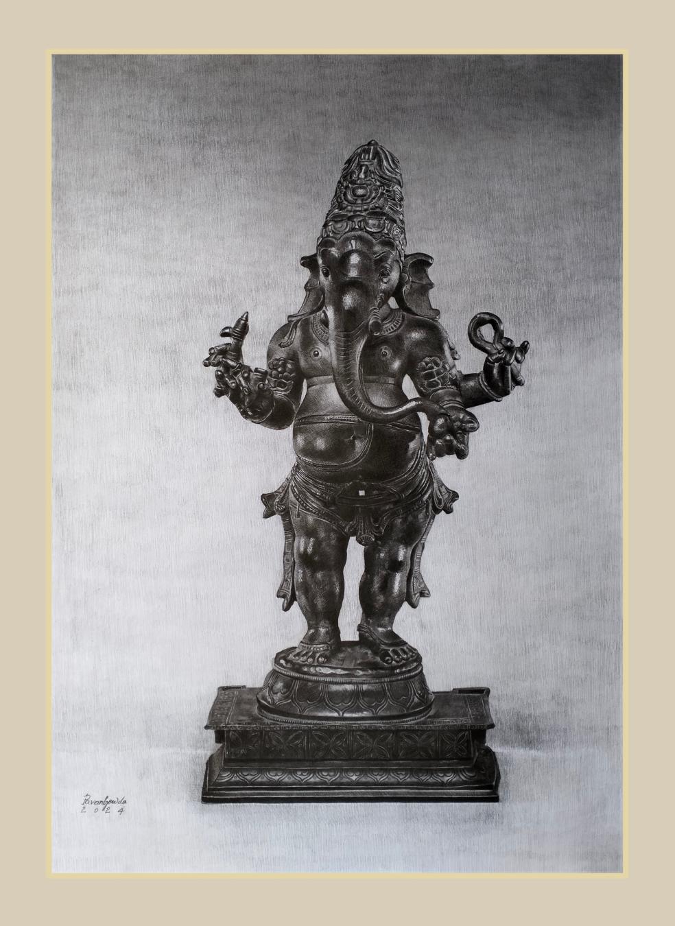 “Chola Period Ganesha Sculpture"(12th century). created by Pavan gowda