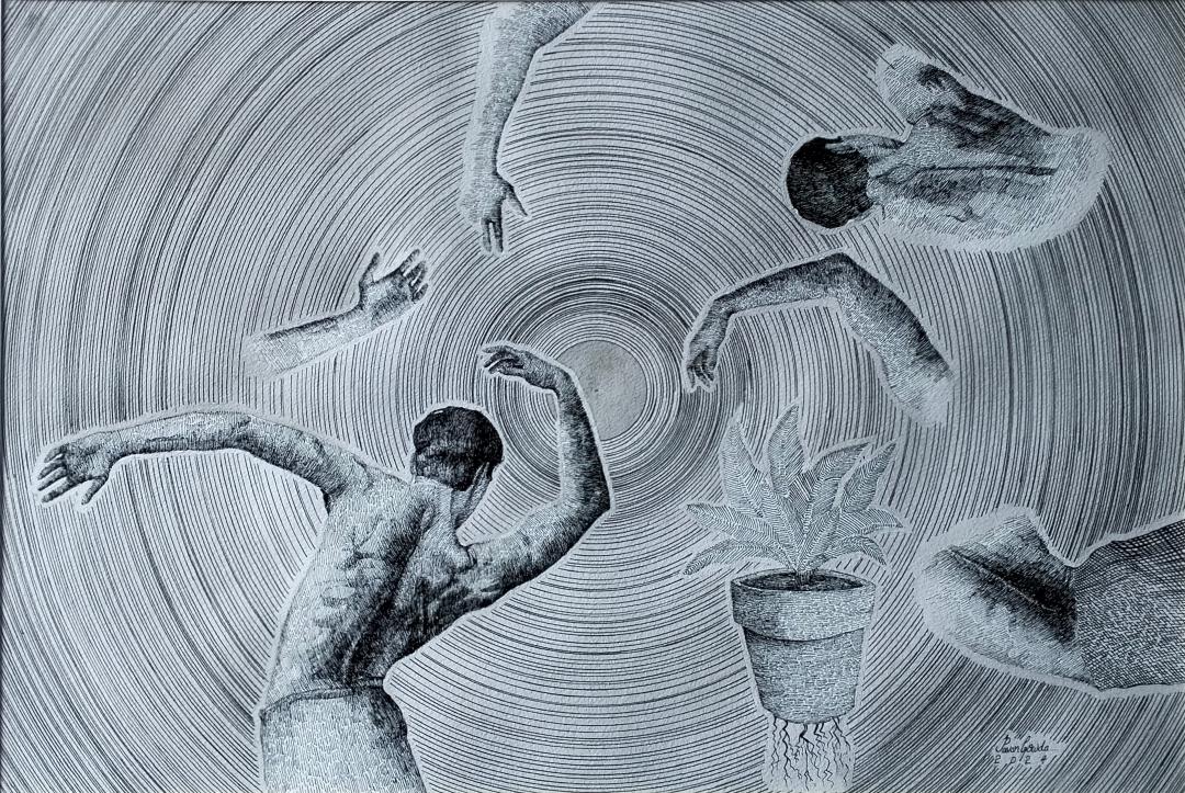 “Thought (Dance of the Unseen Forces)". created by Pavan gowda