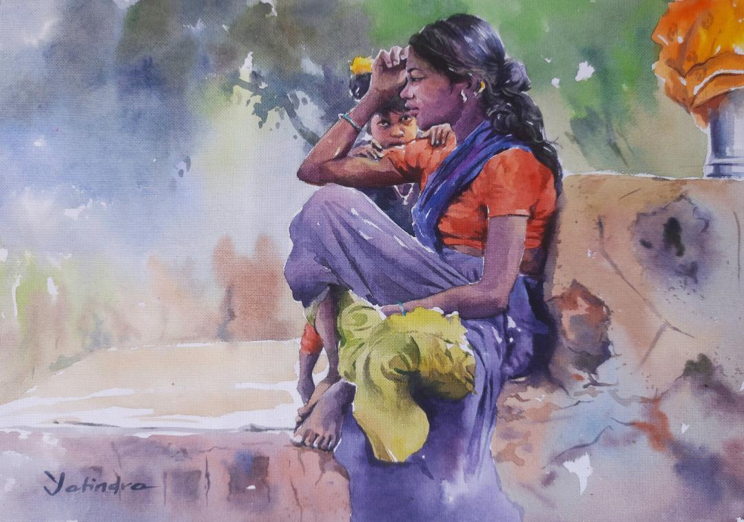 Women with her child created by Dr Mahobe