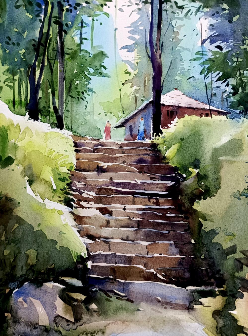 Village scene created by Rajesh Manimala