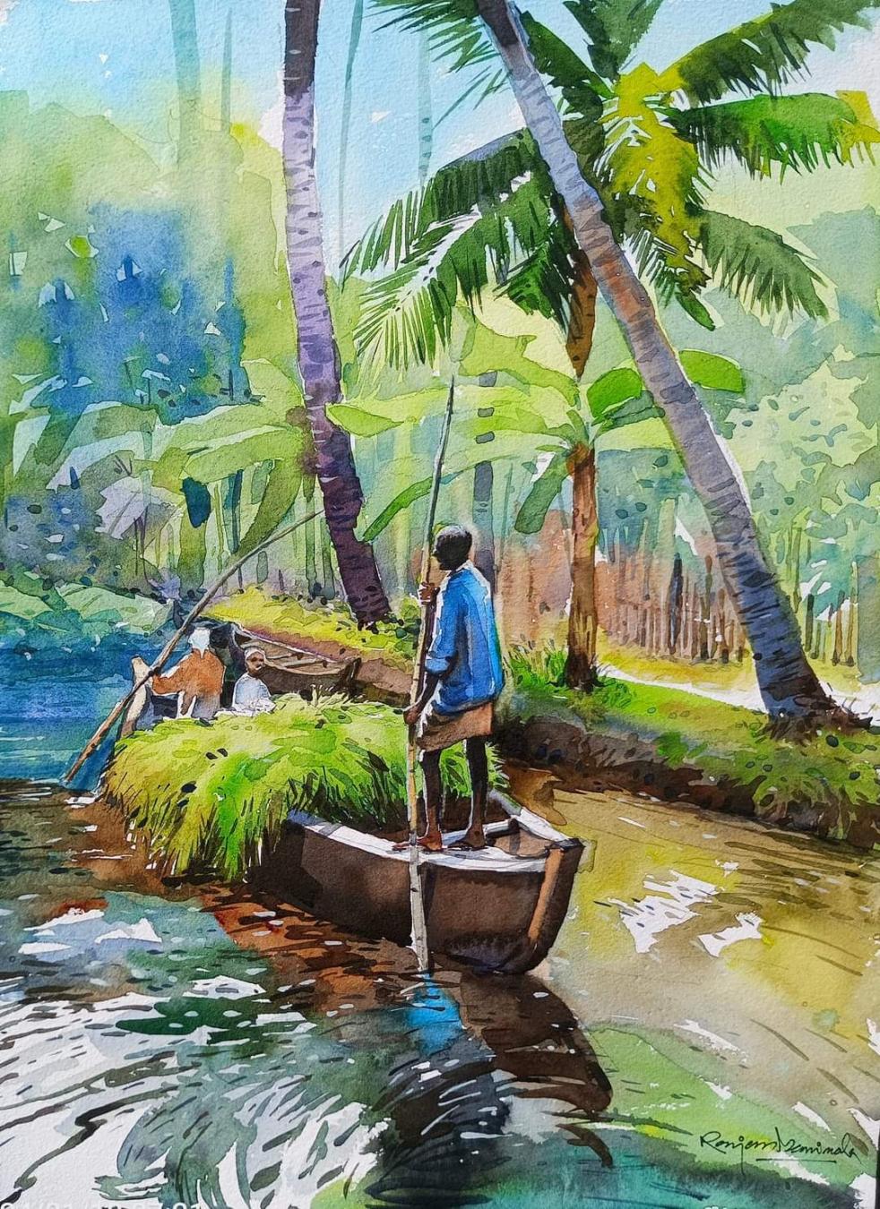 Kerala scenery created by Rajesh Manimala
