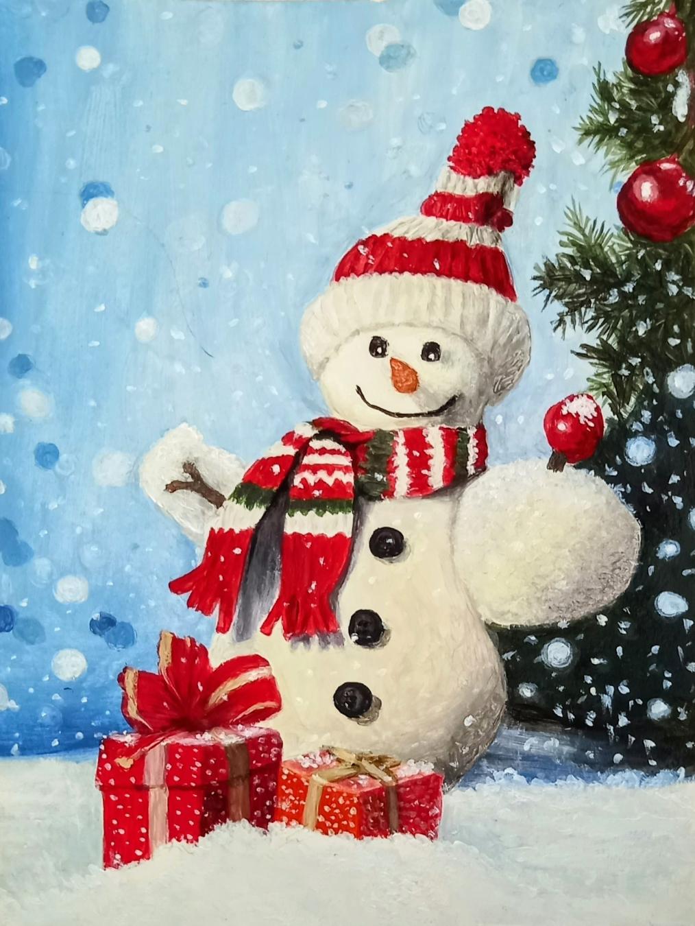 Snowman magic created by Fahira Sulthana