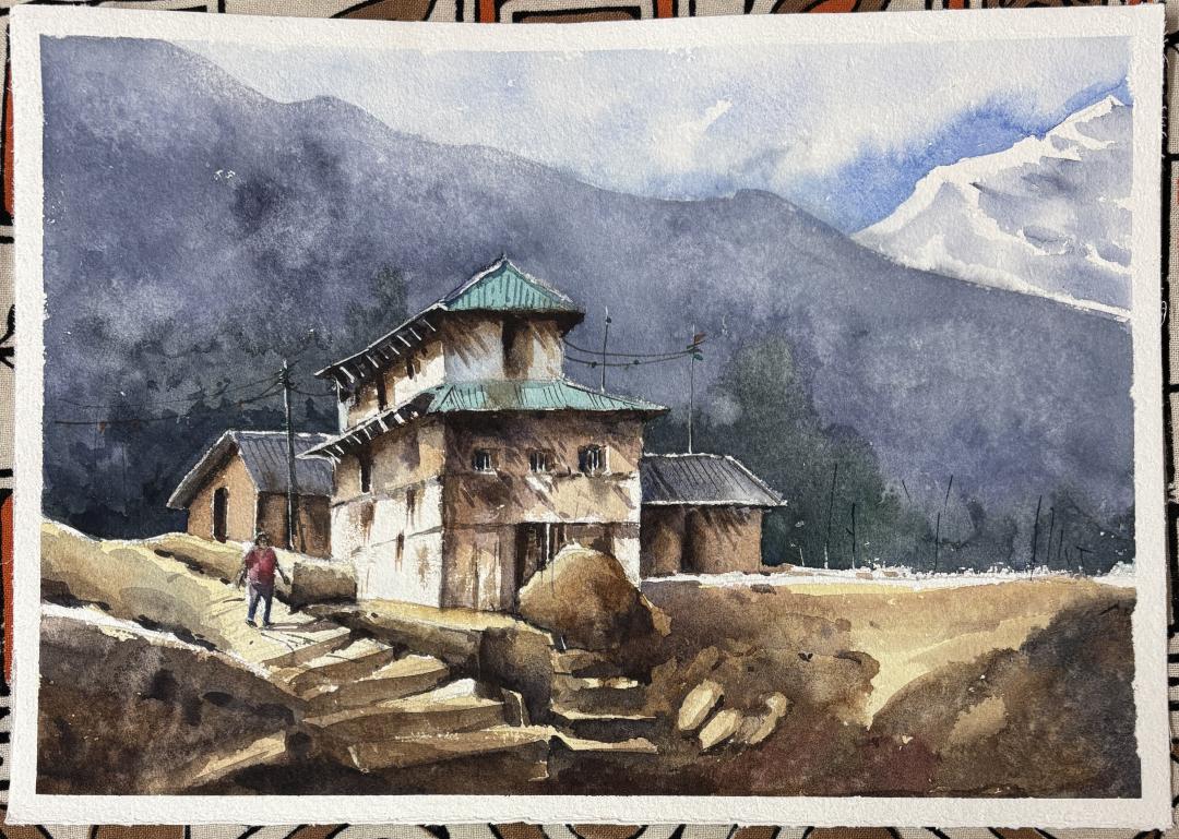 By the mountain side created by Swagata Dey