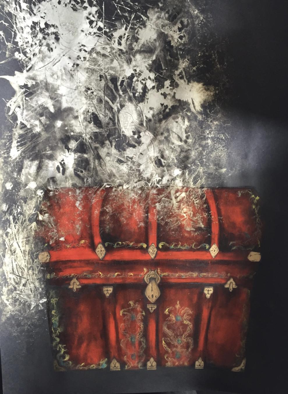 Red trunk created by Sejal Mehta