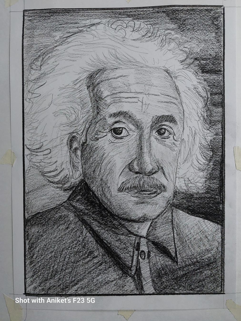 Albert Einstein Sketch created by Aniket Dutta