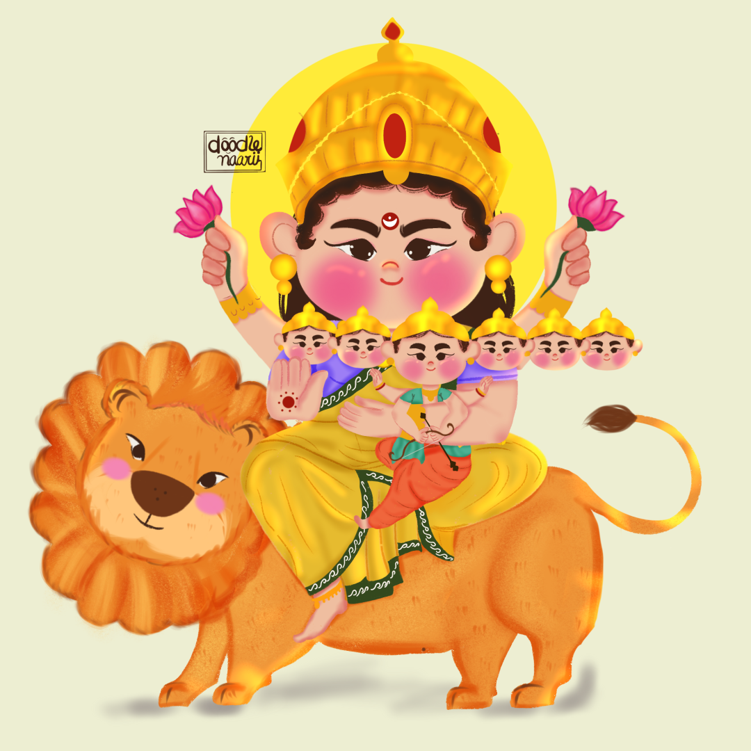 Navratri Art created by Shivani