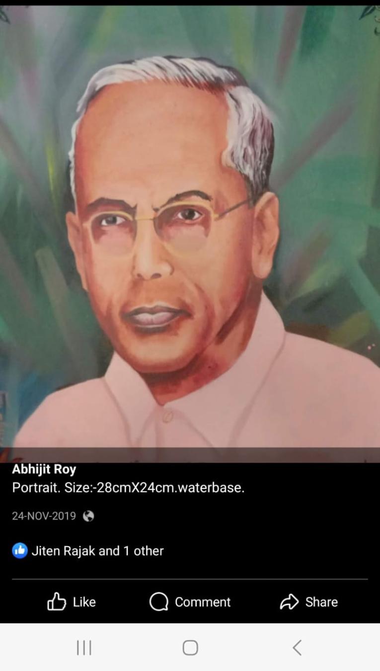 portrait of great Librarian created by ABHIJIT ROY
