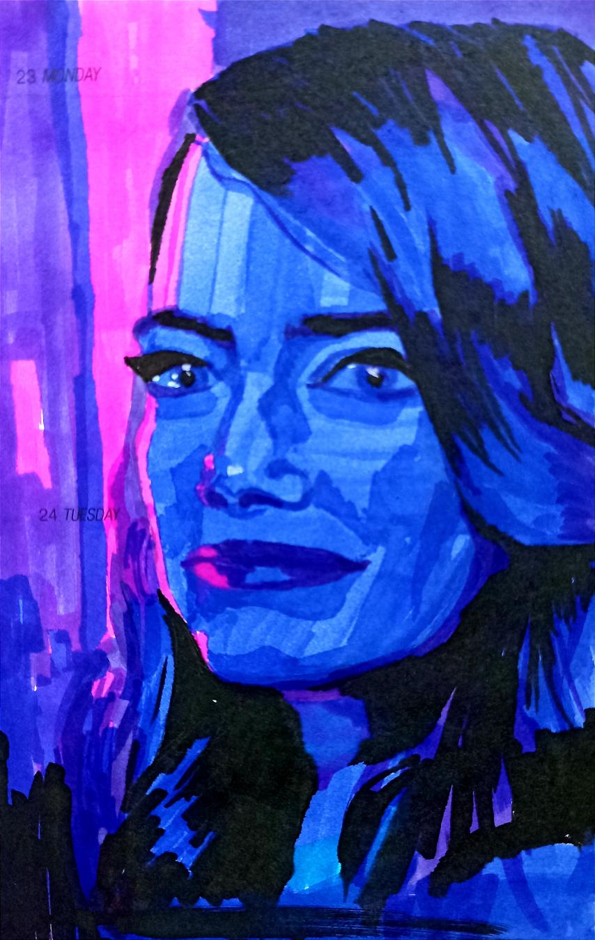 Mia (Emma Stone) From La La Land created by Rahul Paul