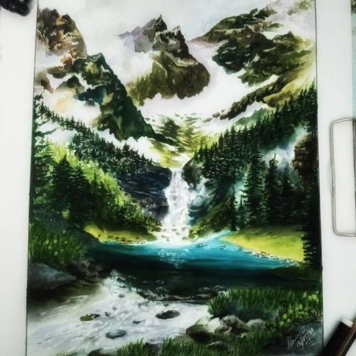 Kiss of larch created by Atreyee Biswas