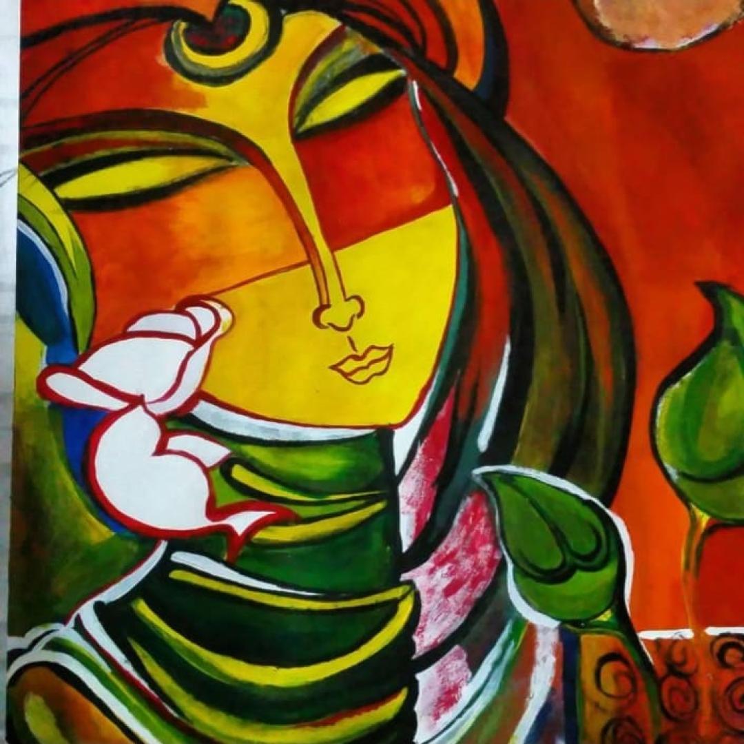 Acrylic art work created by Vijyeta Rustagi
