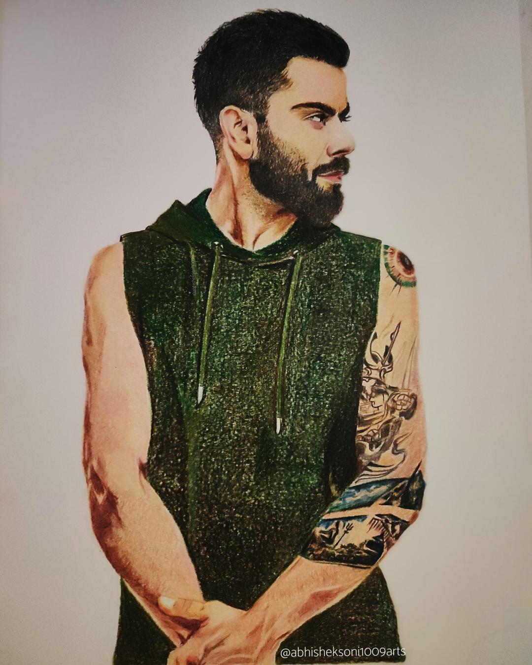 Color pencil portrait created by Abhishek Soni