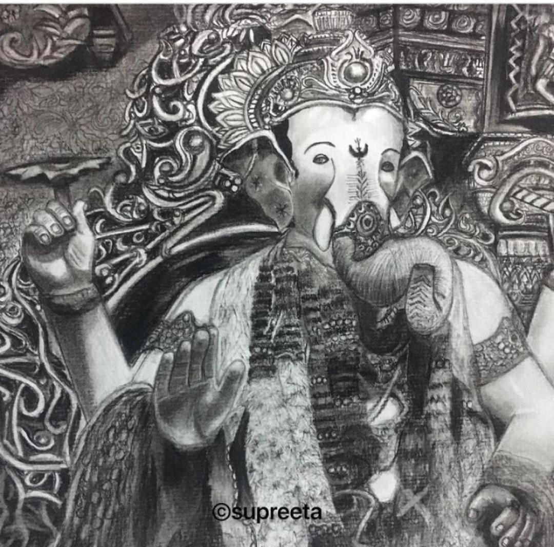 Lord Ganesha .. created by Supreeta diwan
