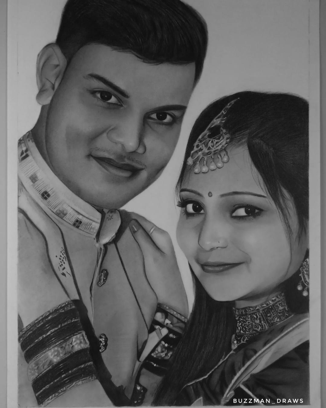 Realistic graphite sketches created by Raj mane
