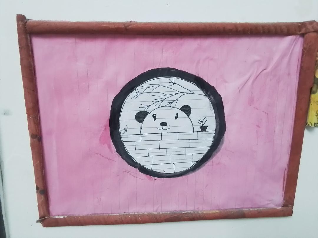 Panda painting created by Anushka pravin