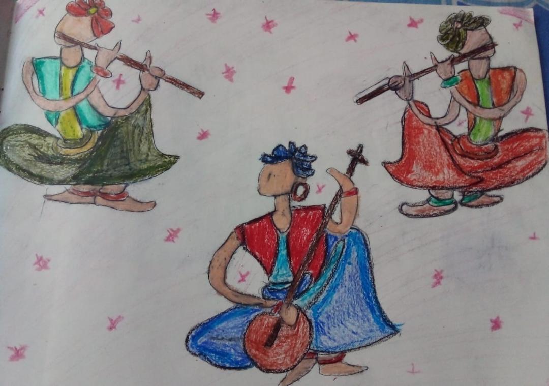 traditional drawing created by Avni Singh
