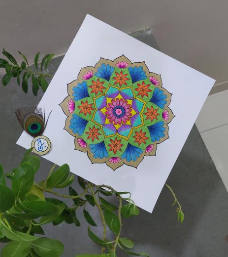 Fusion of colours created by Khushi Morpankh