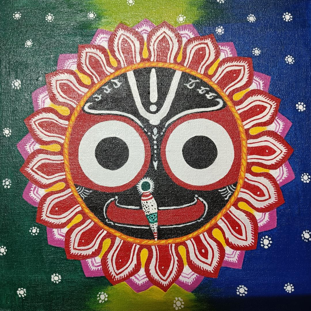 Jagannath full face created by Jitendra Sabat