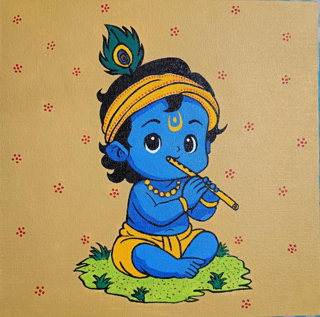 Baby Krishna cartoon created by Jitendra Sabat