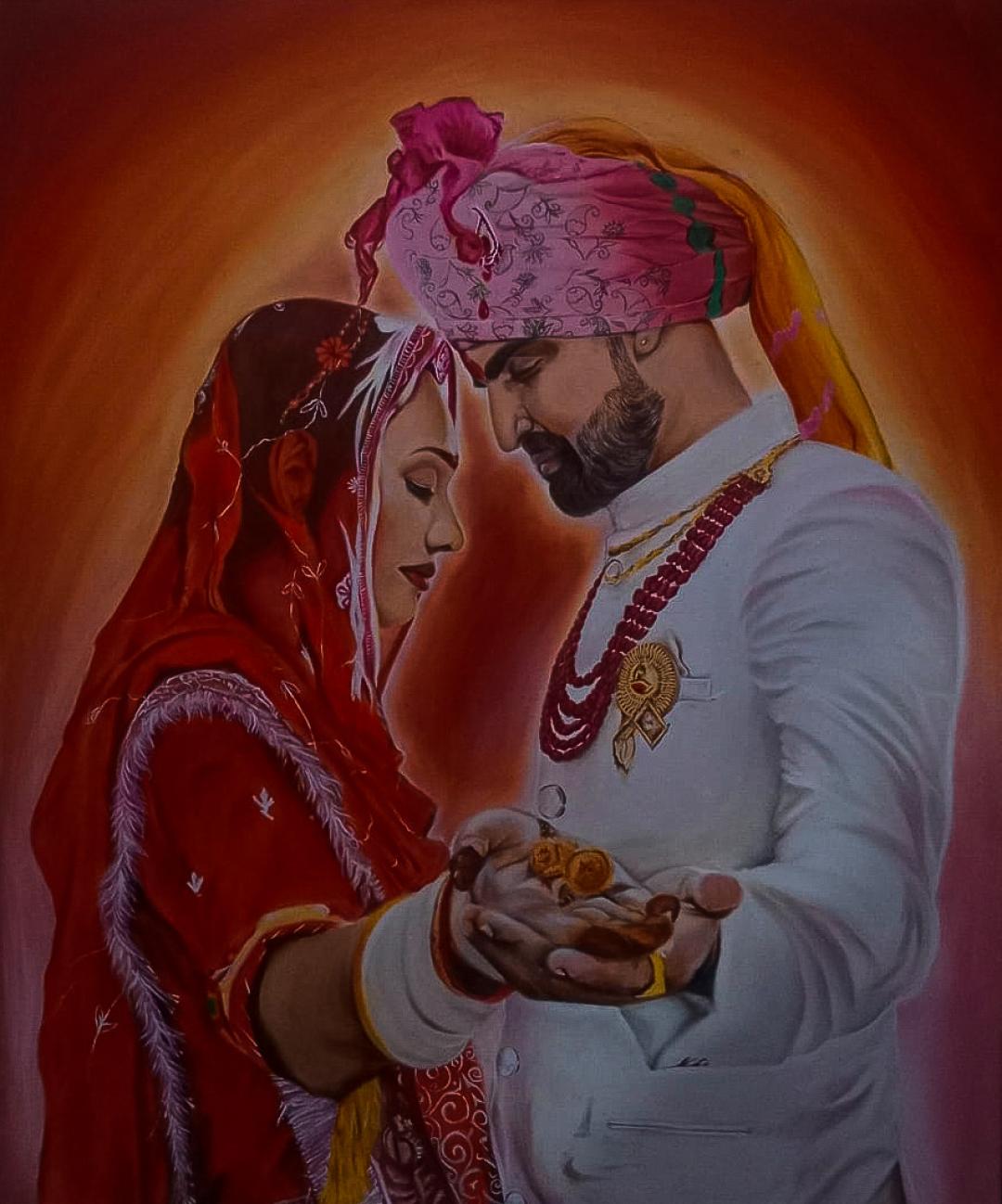Couple Portrait created by Harshita Verma