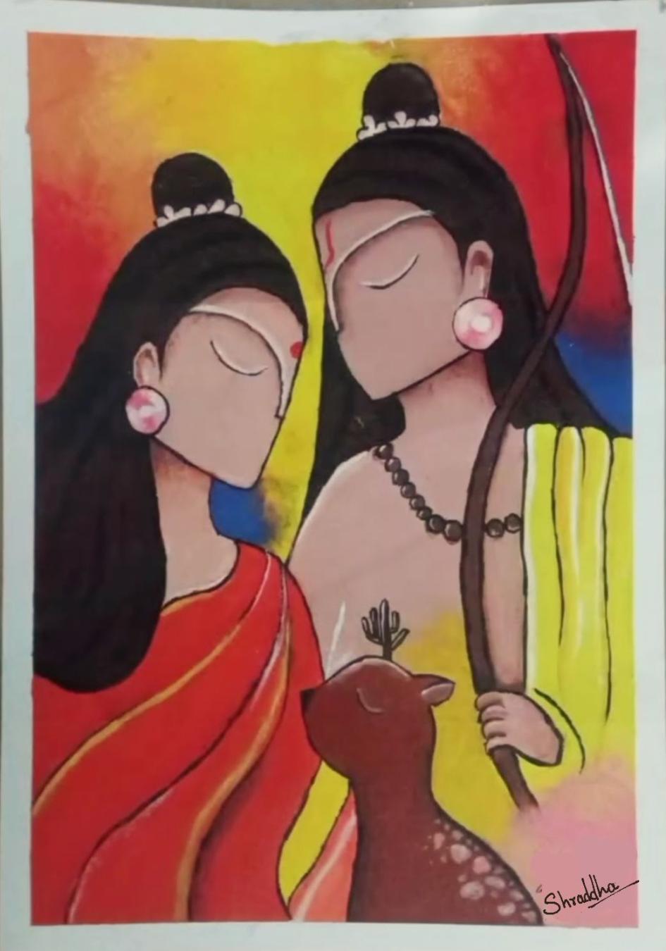 Sitaram painting created by Shraddha Tiwari