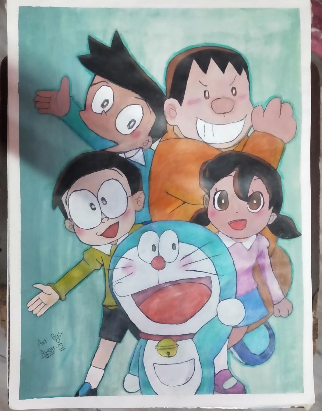 Durga Mata drawing created by Ayush Shankar