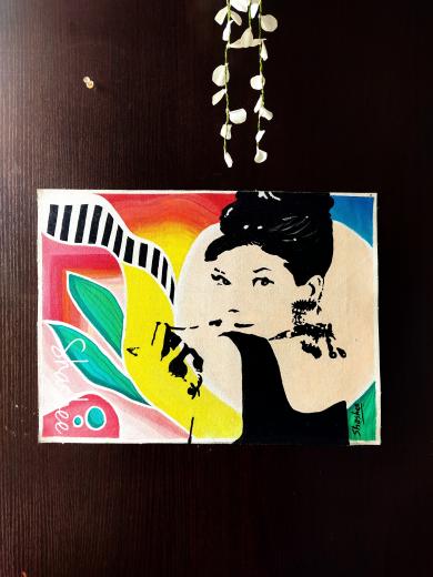 Acrylic painting created by Reva