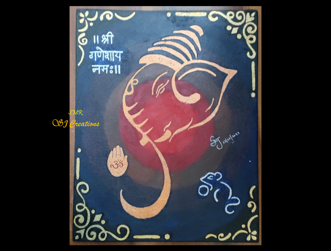 Shree Ganesh Painting created by SJ Creations