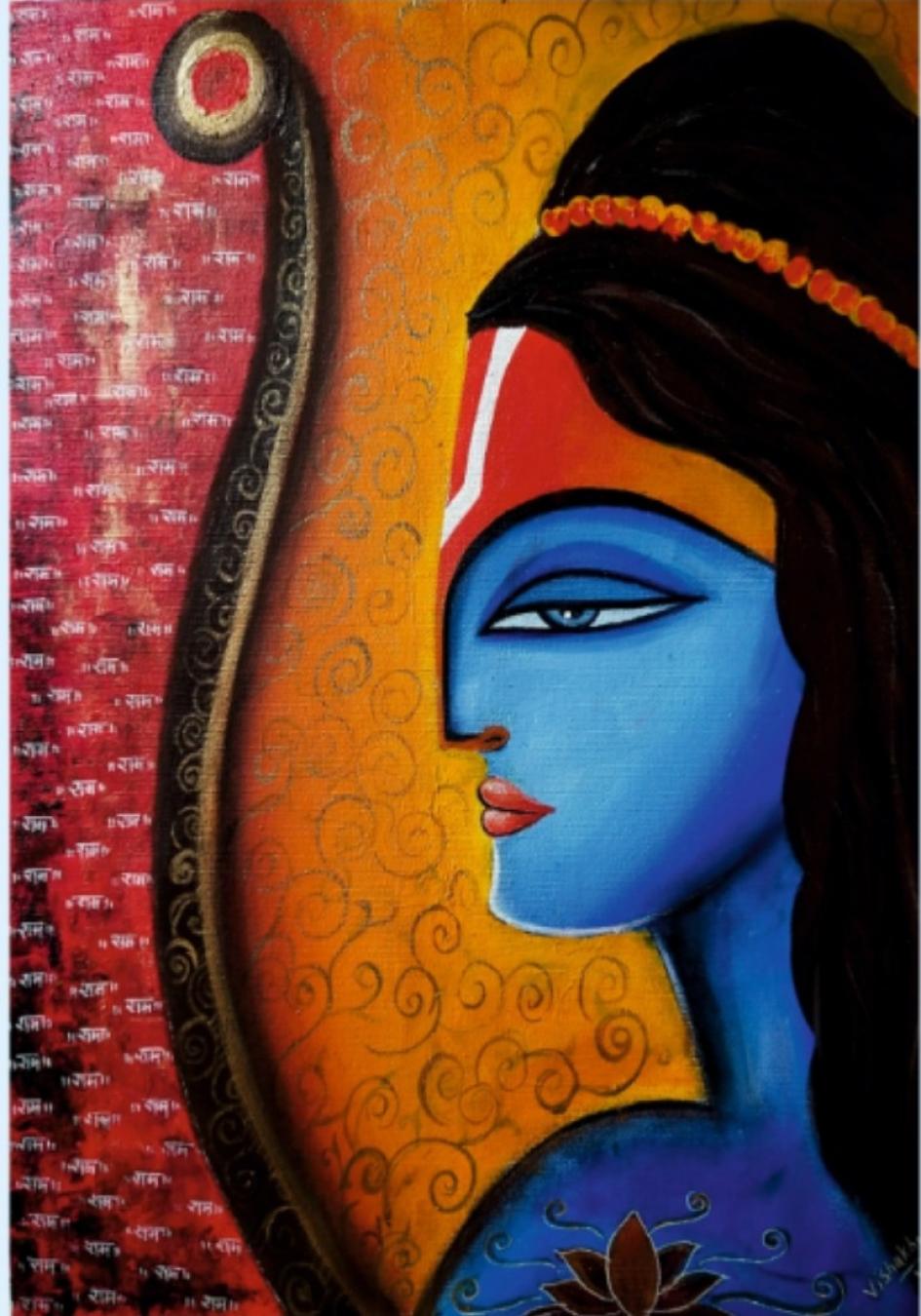 Acrylic on canvas created by Vishakha Pathak