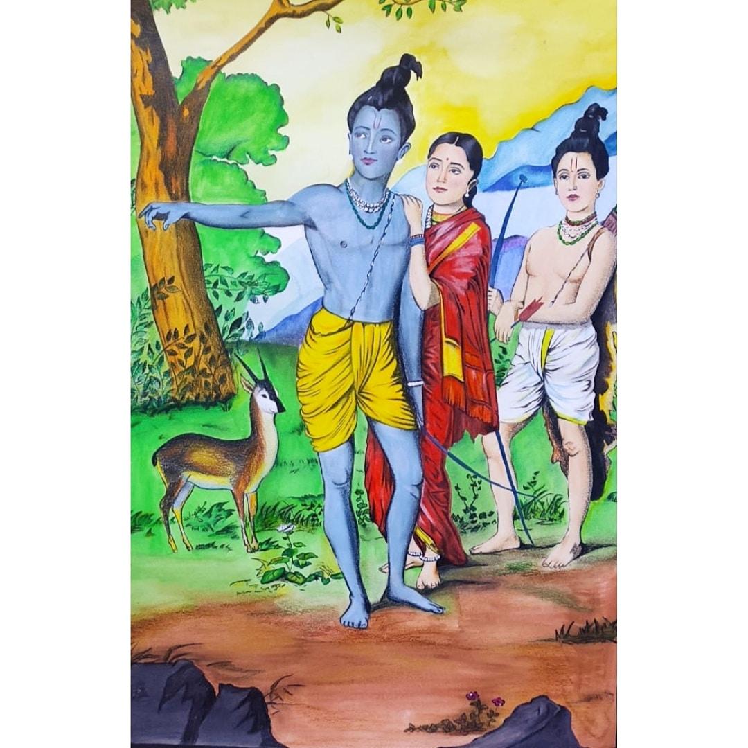 VANVASI RAM by Raja Ravi Verma created by Shwetima