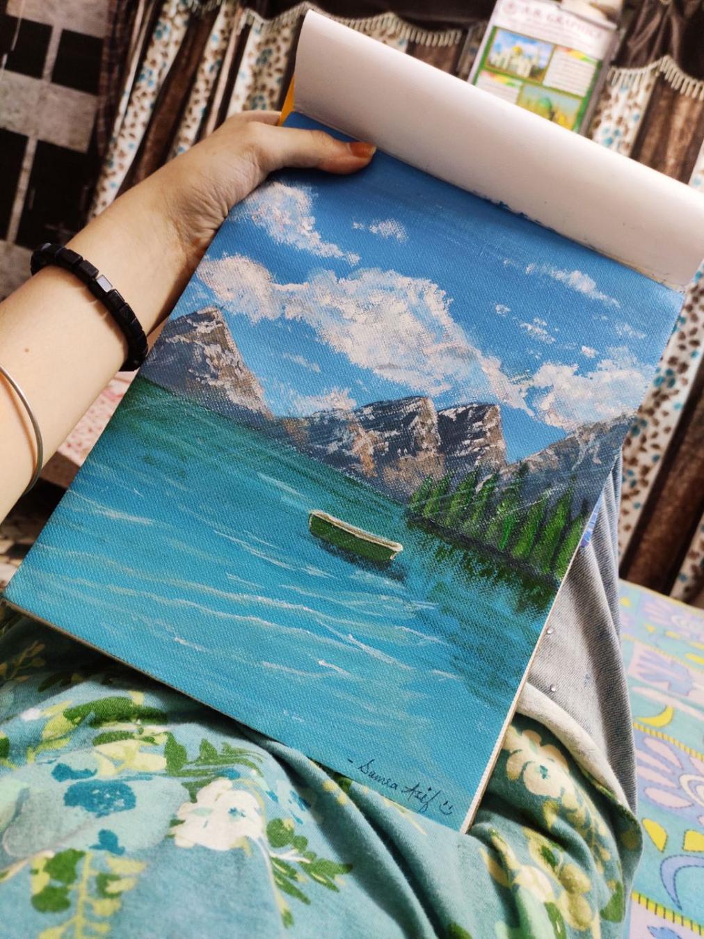 Acrylic painting created by Samra Asif