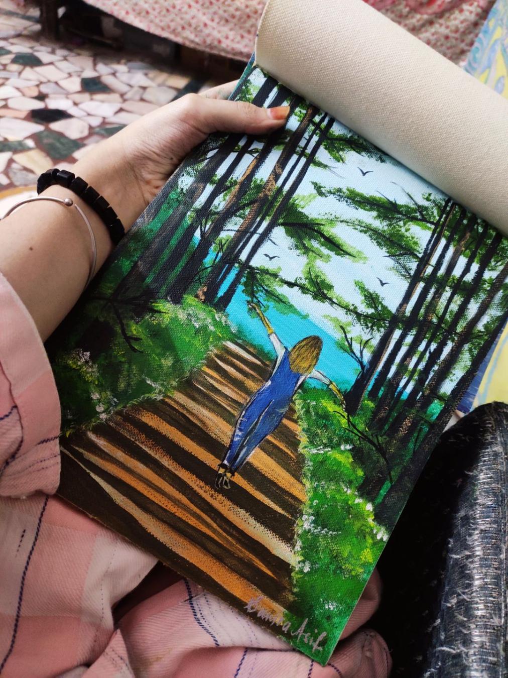 Acrylic painting created by Samra Asif