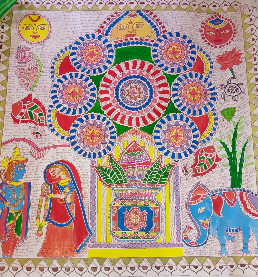 Kohbar painting created by Shakshi Thakur