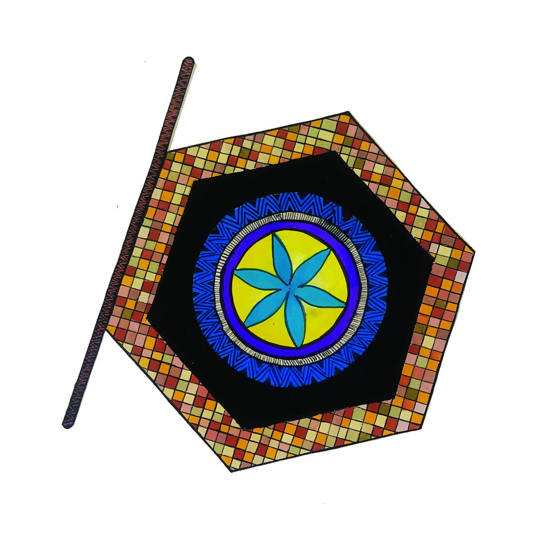 Indian Hand Fan created by Resham Mehta