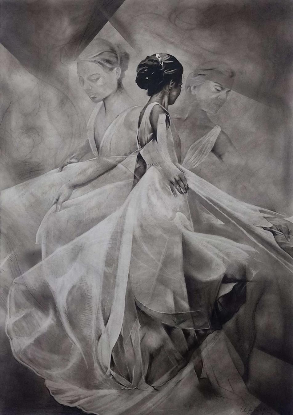 Dancing lady created by Chandan Singh
