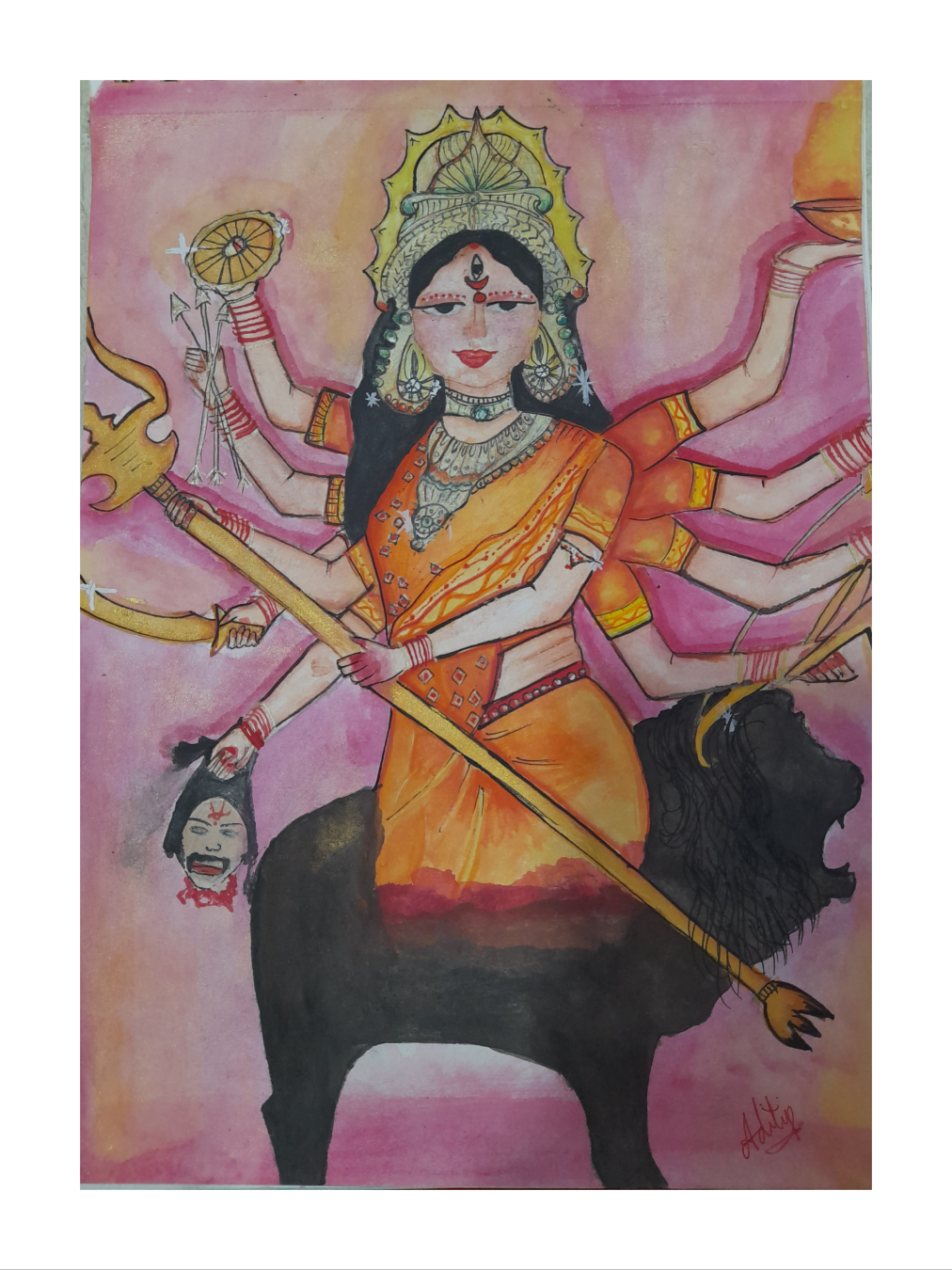 Durga created by Aditi Raj