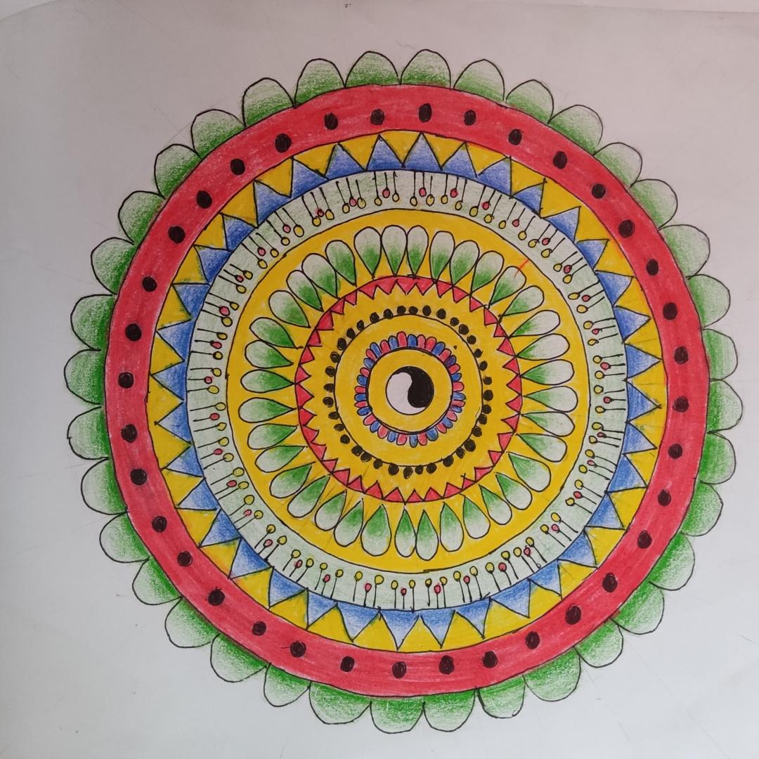 Mandala art created by Tanaya Bhagat