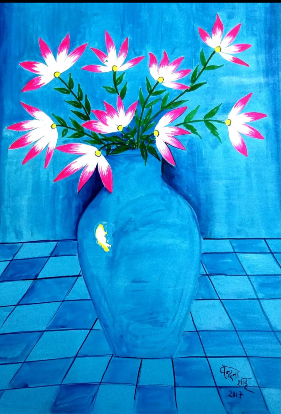 Use of acrylic and water colours and ink created by Vandana Zadoo